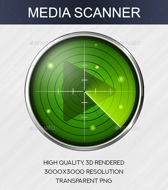 媒体扫描仪——3 d渲染对象Media Scanner - Objects 3D Renders媒体、雷达、扫描仪 media, radar ...