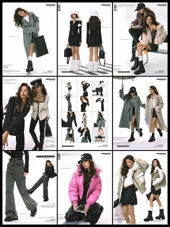 Lookbook九宫格海报排版分享_1_DOllDOll_来自小红书网页版-花瓣网