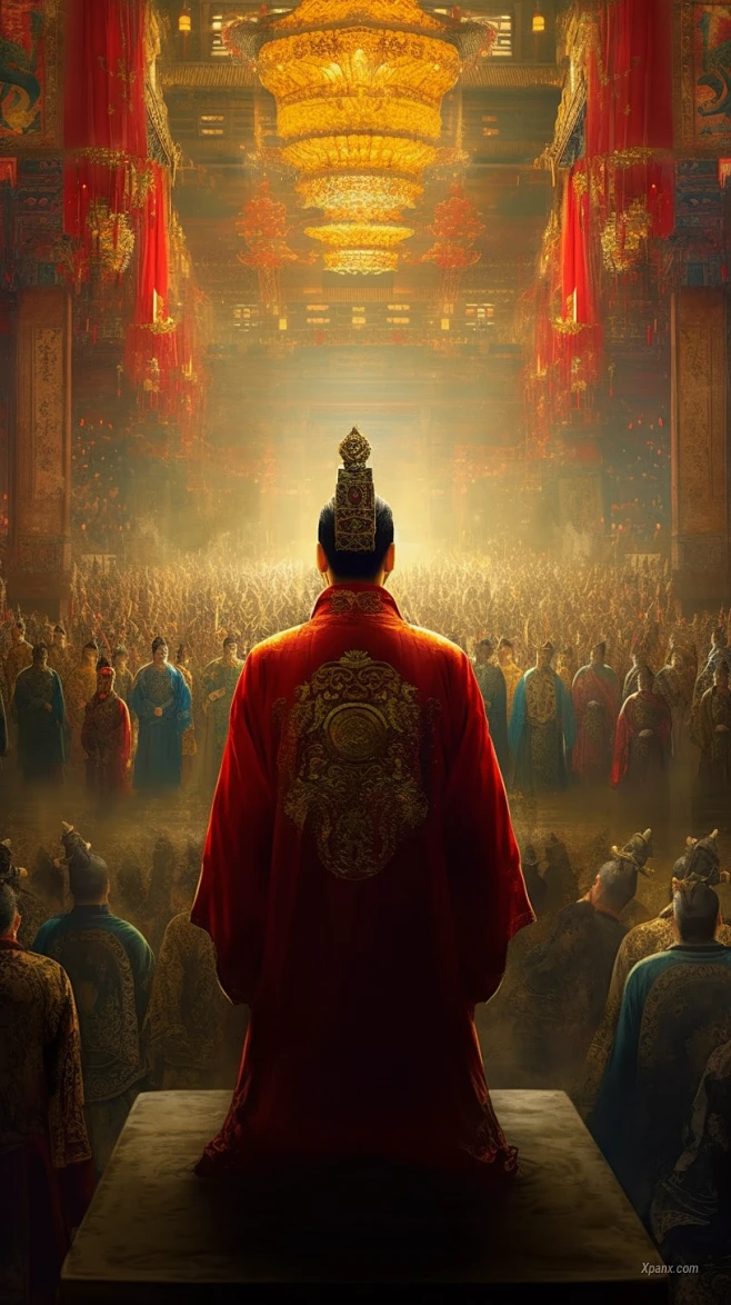 AI绘画_Prompts__the_young_emperor_on_a_large_asian_throne_is_an ...