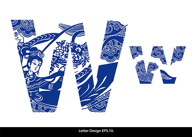 Traditional Oriental Chinese style. Alphabet a to z : Vector alphabet A ...