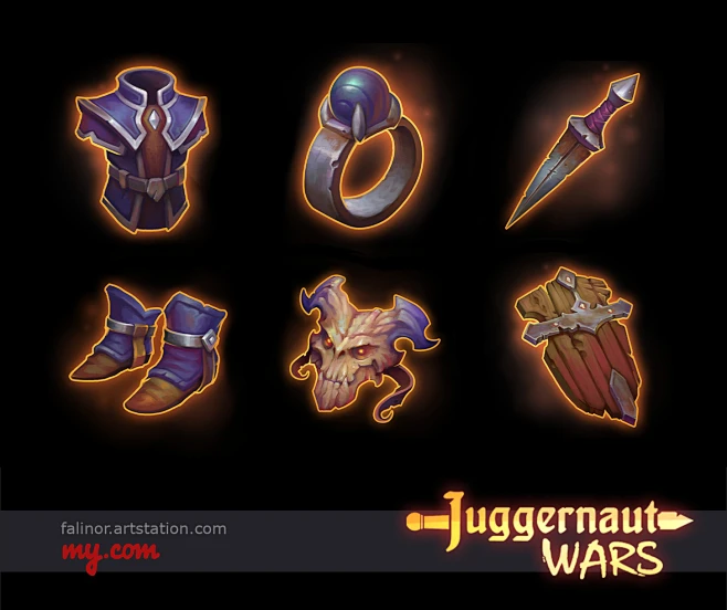 Some Artifacts, Julia Titova : Artifact icons for Action RPG MOBA game ...