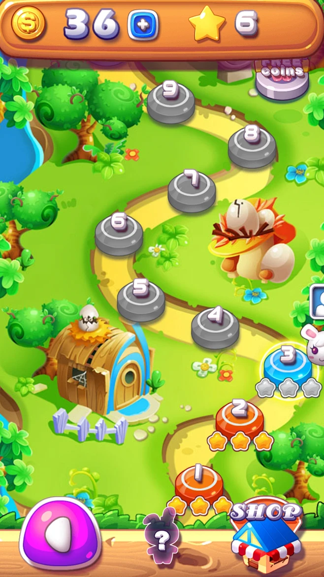 Q版关卡地图原画Q版关卡路线图来自cgbook.cn (343)-花瓣网