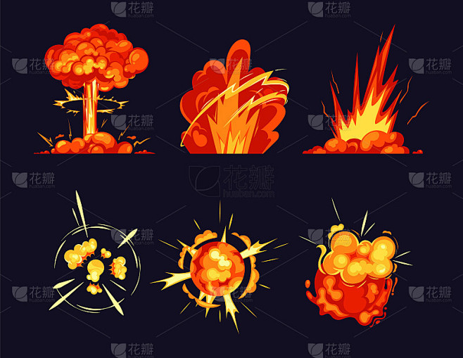 爆炸爆发，火焰砰砰响，图标砰砰响
