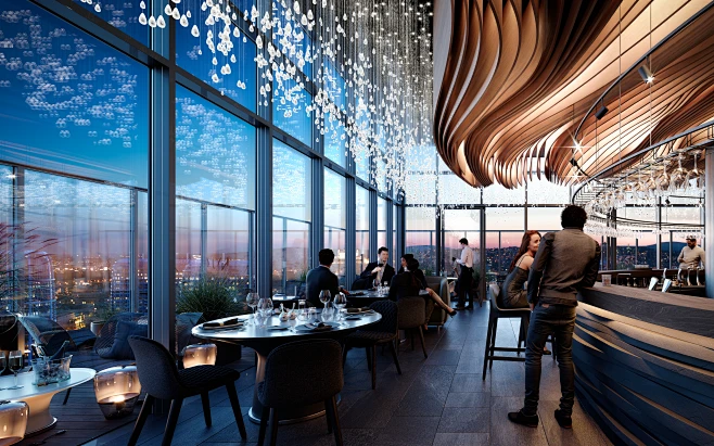 NIVY Restaurant : Digital visualizations of High-Rise (29th floor ...