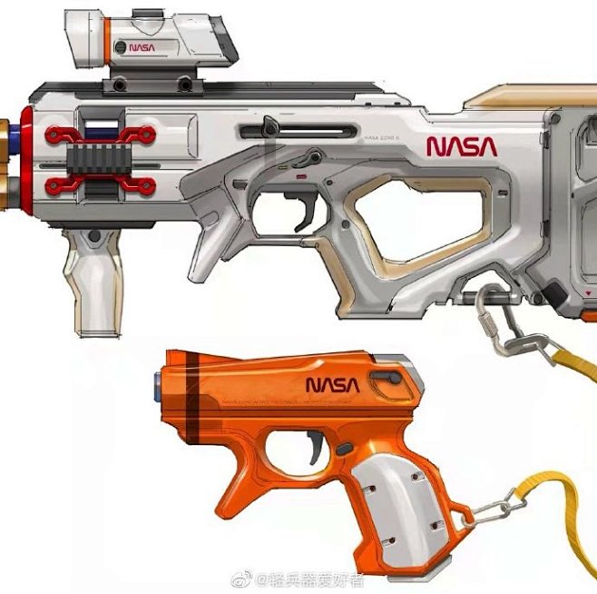 轻兵器爱好者超话 #armsrock# 【NASA宇航员专用武器长什么样子】一起来欣赏一下国外画师设计的科幻武器吧 -花瓣网