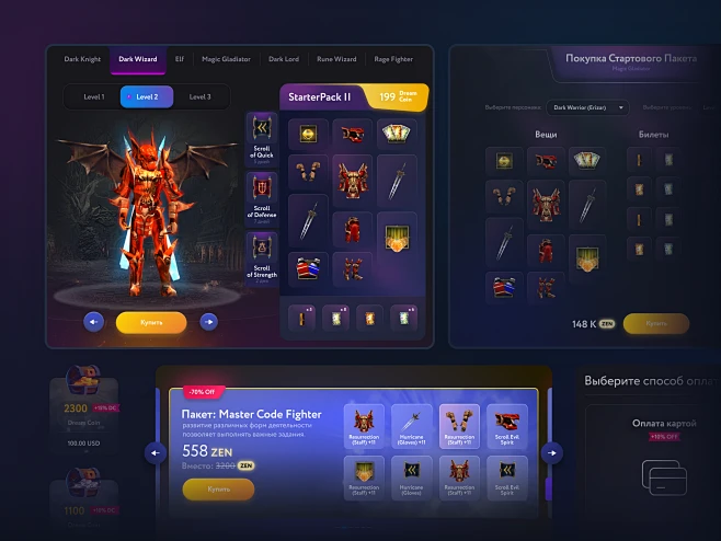 dashboard ui game ui rpg game design game website online game Mobile UI ...
