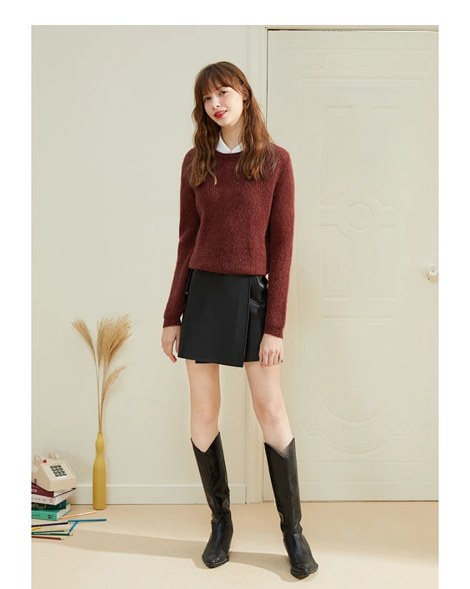 秋水伊人清仓针织衫冬2020年女装气质通勤立体条纹针织上衣女-tmall.com天猫-花瓣网