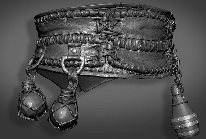 D2: Barbarian - Belt -花瓣网