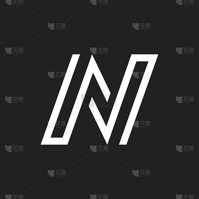 N字母衬垫标志设计