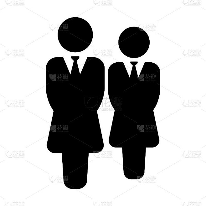 Business person icon vector female group of people