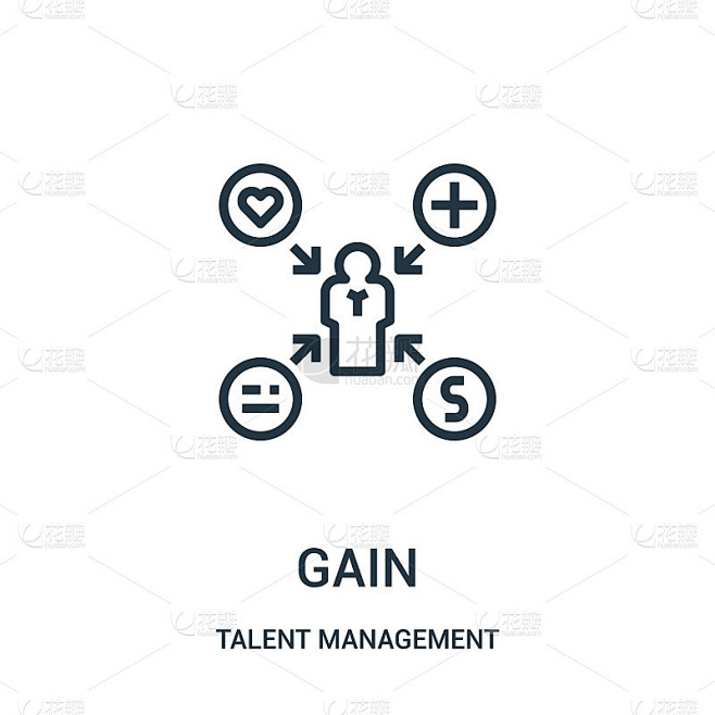 gain icon vector from talent management collection