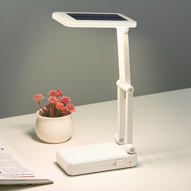 Solar-Led-Stand-Desk-Lamp-USB-Charging-Folding-Dimmer-1200mAh ...