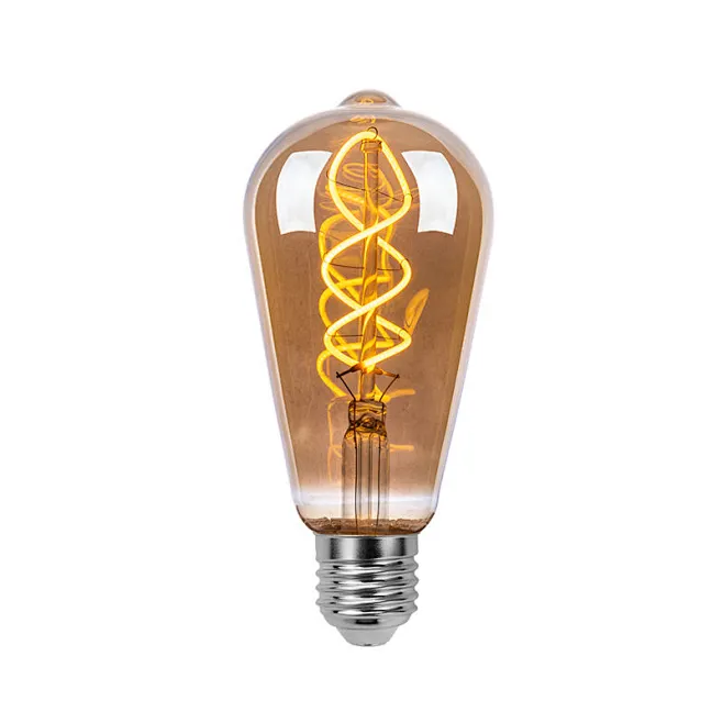 Amber Glass G80 G95 G125 Edison Soft Flexible Led Filament Bulb 110 ...