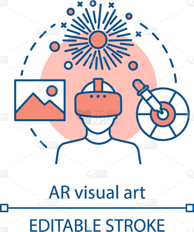ar visual art concept icon