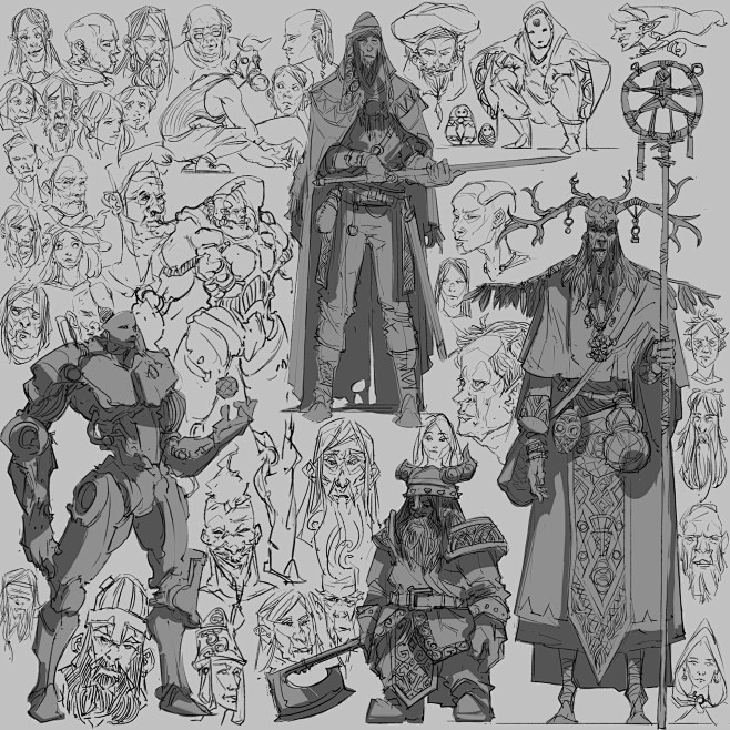 Twitch stream sketches 01, Hue Teo Hello everyone, some doodles I did ...