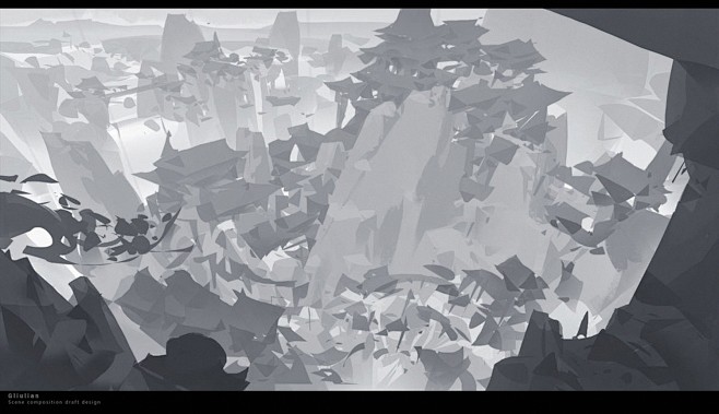 场景构图黑白构成画面构成黑白稿来自cgbook.cn (244)