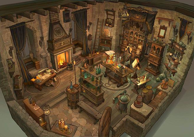 Fantasy Rooms, Fantasy House, Fantasy Places, Fantasy Concept Art ...