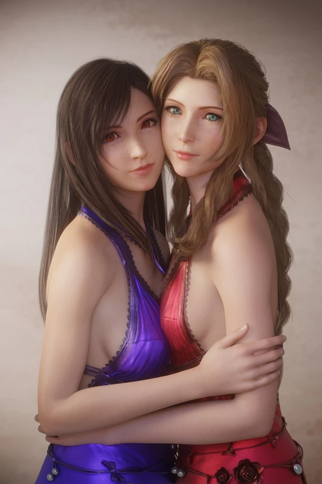 粉丝自制《最终幻想7》蒂法爱丽丝美图 身材真顶_3DM单机-花瓣网