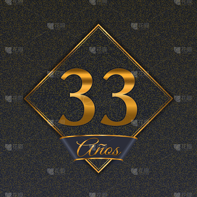 Spanish golden number 33 templates
