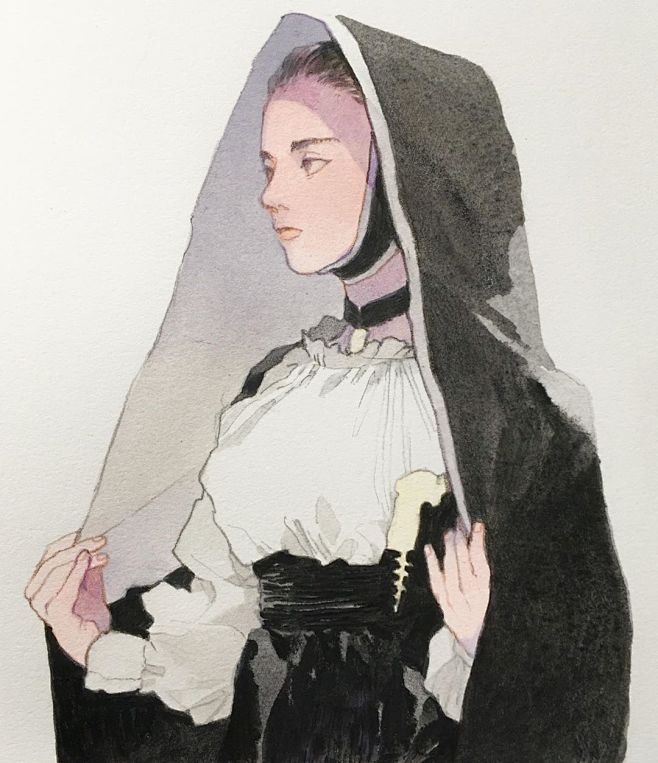 花野 - Nakajima Kano 在 Instagram 上发布：“布を描く練習 ️ . #illustration #art # ...