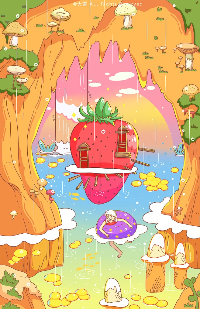 小矮人系列_流浪的雪狗子__插画师作品_涂鸦王国gracg.com-花瓣网