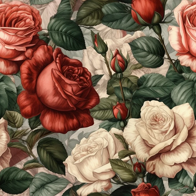 AI绘画_Prompts_AndreasK1_Roses_patterns_insanely_detailed_and_ultra-high ...