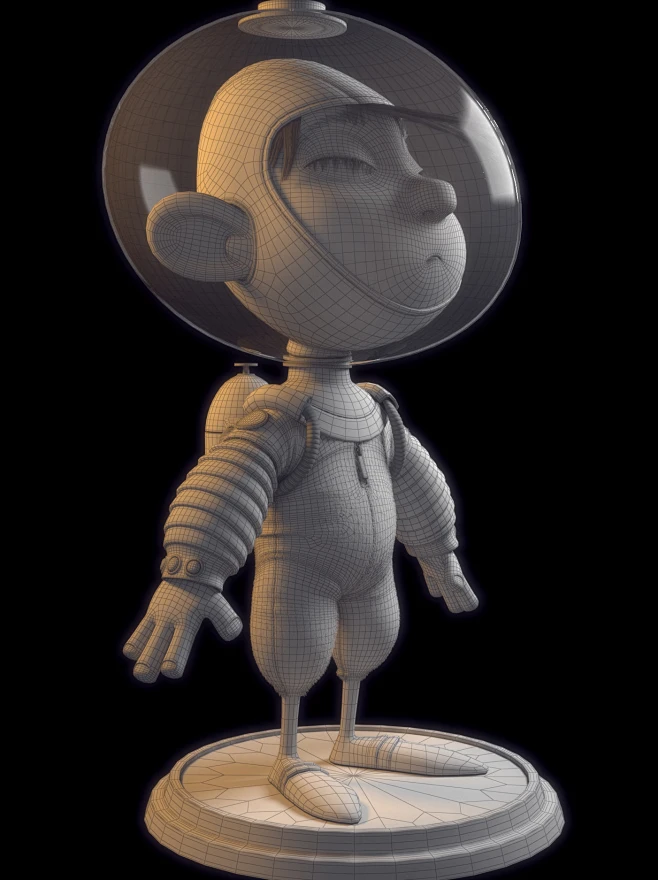 Wireframe render-花瓣网