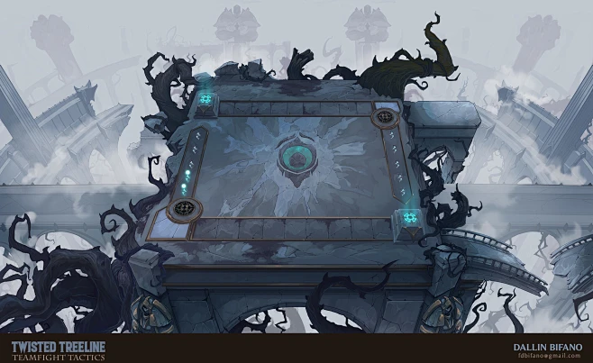 League of Legends Twisted Treeline TFT Map Concept-花瓣网