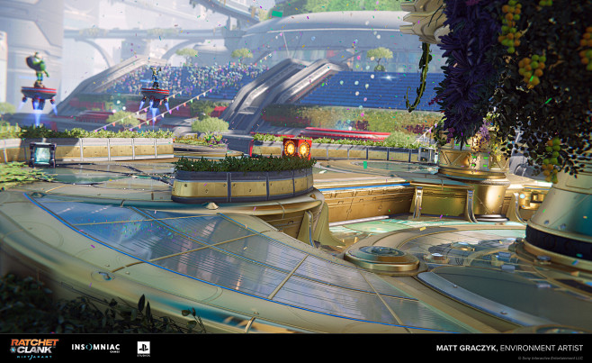 Ratchet & Clank Rift Apart - Neo Nefarious City - Trainstation, Matt ...