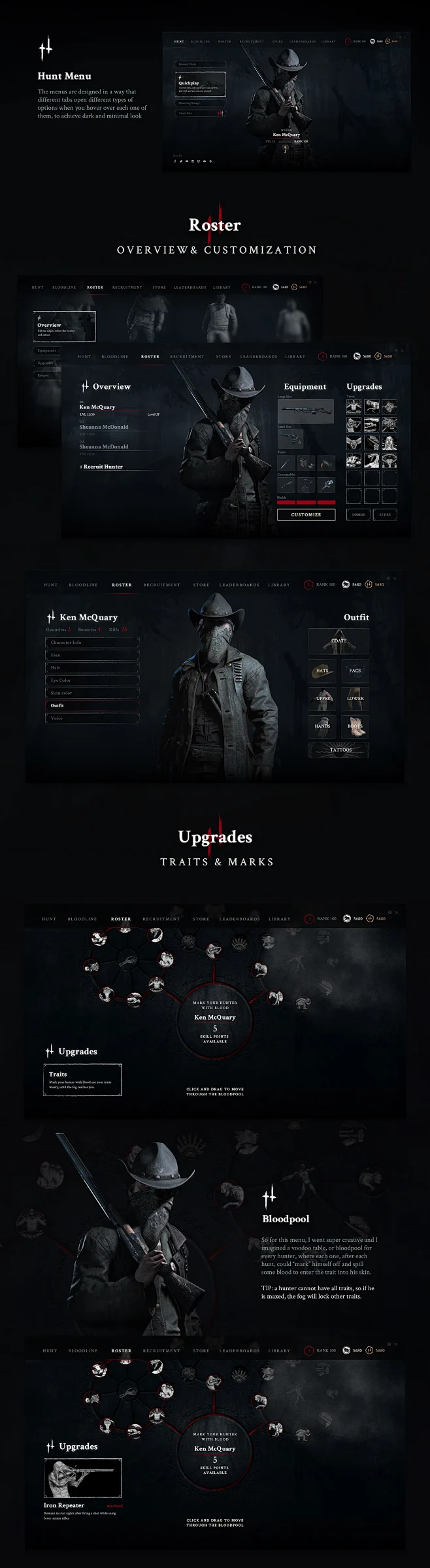 action crytek dark FPS game GUI horror lol UI ux-花瓣网