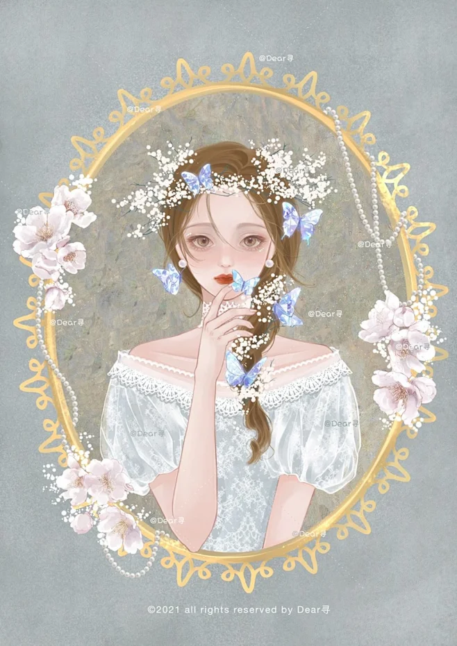 复古风少女_Dear寻__插画师作品_涂鸦王国gracg.com-花瓣网