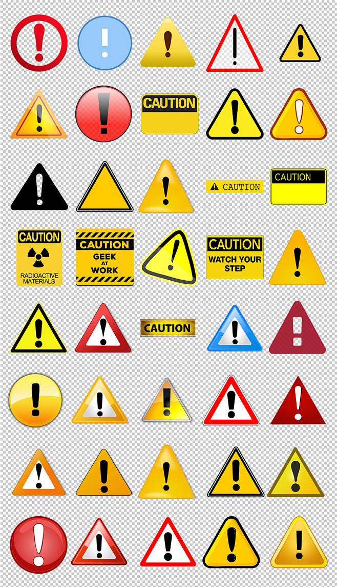 警告警示图标png素材-花瓣网