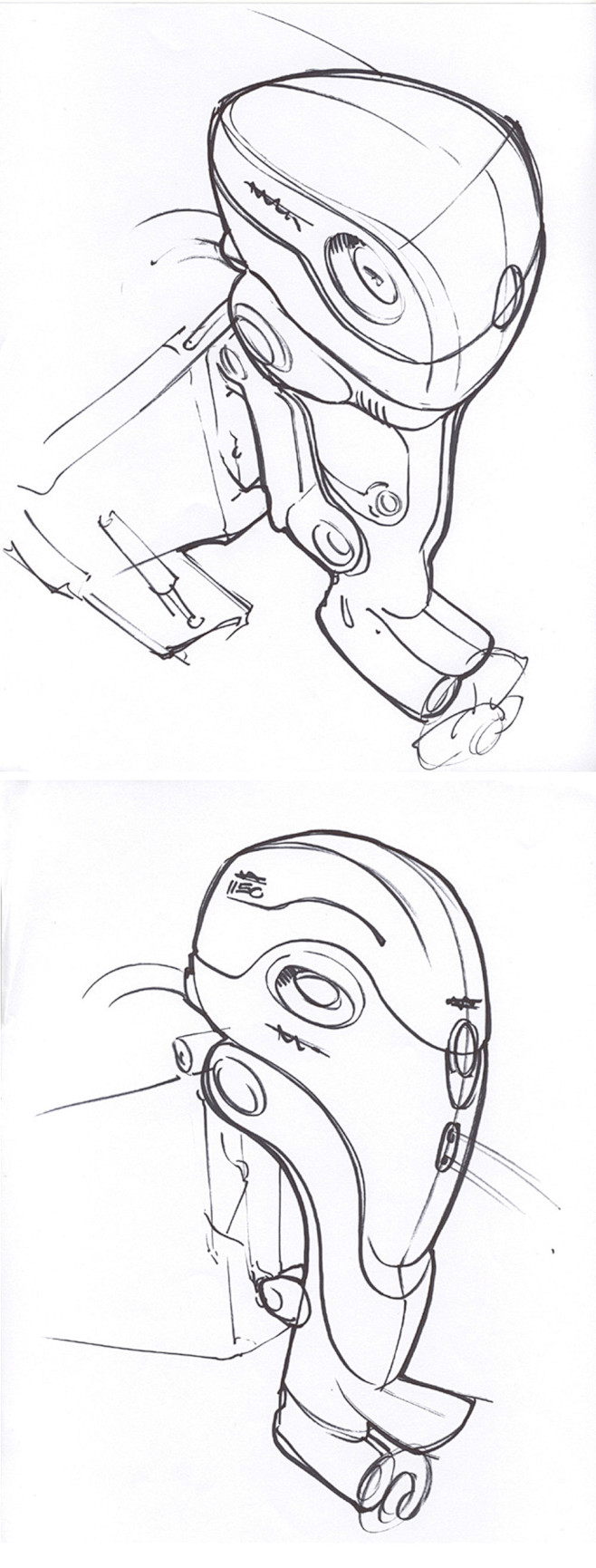 【适合模仿的 Old School 风格线稿 第一辑】Concept Sketches Linework 概念设计线稿 by Jeff Smith —— 欢迎加入工业设计手绘交流群 442732