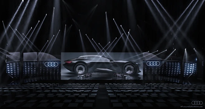 Audi Event Invitation launch skyscraper 未来盛典 audi future audi show ...