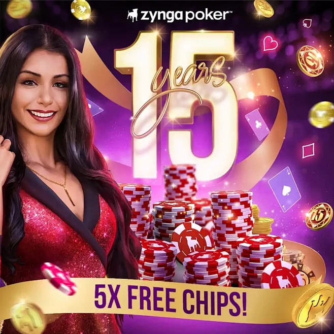 Zynga-Poker-15th-anniversary-free-chips-花瓣网