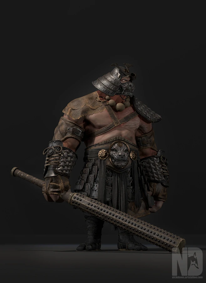 Lion Warrior, Nicholas Devos : Original concept - Real time render-花瓣网