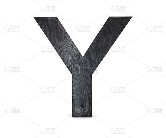 3D装饰木制字母，大写字母Y