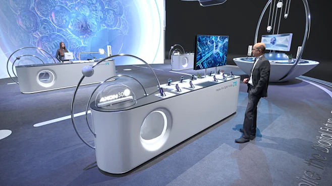 booth design Exhibition -花瓣网