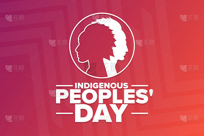 原住民的一天。节日的概念。模板背景，旗帜，卡片，海报与文字题词。向量EPS10插图。