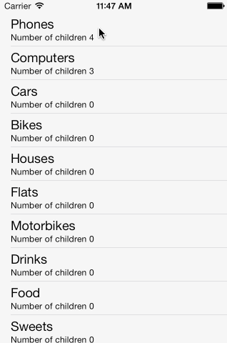iOS / iPhone / iPad 实现树形结构的TableView。点击每个cell，都可以展开出现新的cell。可以自定义树的层数。-花瓣网