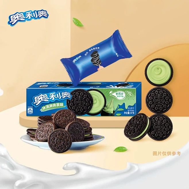 奥利奥冰淇淋抹茶味97g/盒夹心饼干点心网红休闲零食品点心小吃-tmall.com天猫-花瓣网