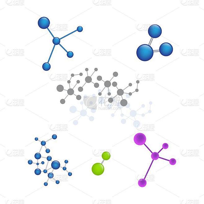 分子矢量插图设计