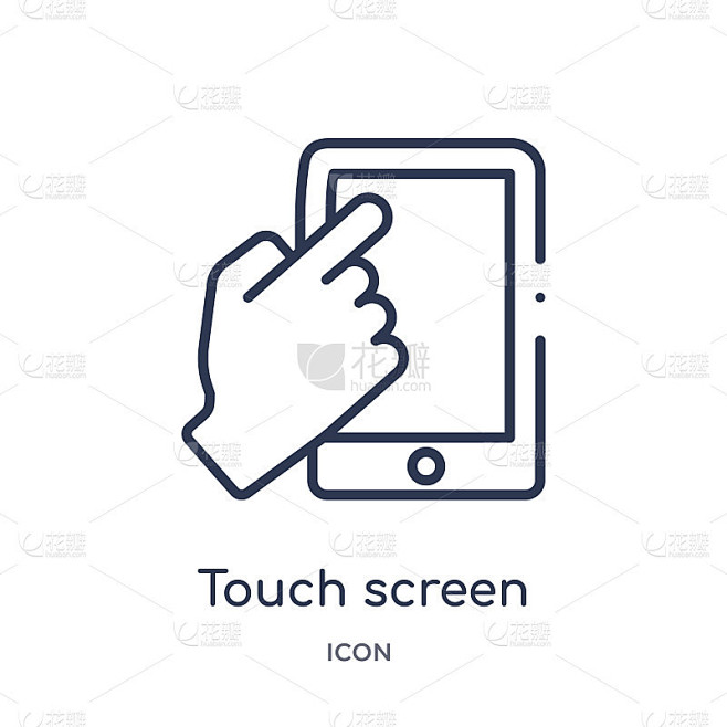 Linear touch screen icon from Artifical intelligen