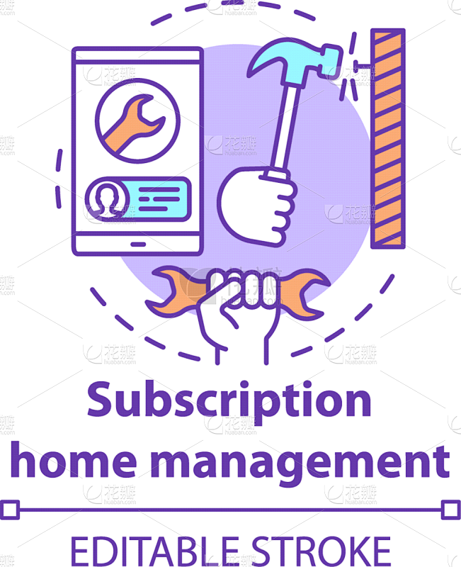 subscription home management concept icon