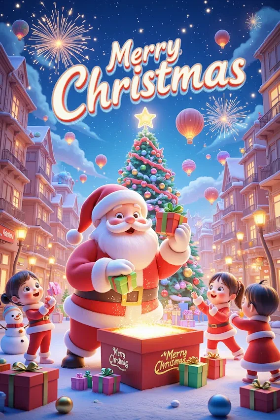 3D圣诞运营海报-LoRA-青也-LiblibAI-花瓣网