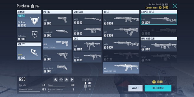 购买武器界面【超前战区 Hyper Front】——更多精彩，关注主页！