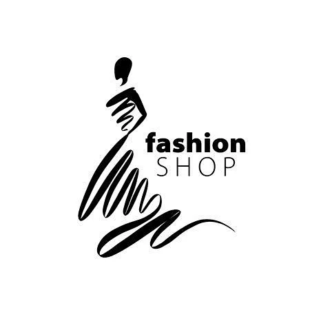 vector logo for womens fashion. Illustration of girl Clothing Logo ...
