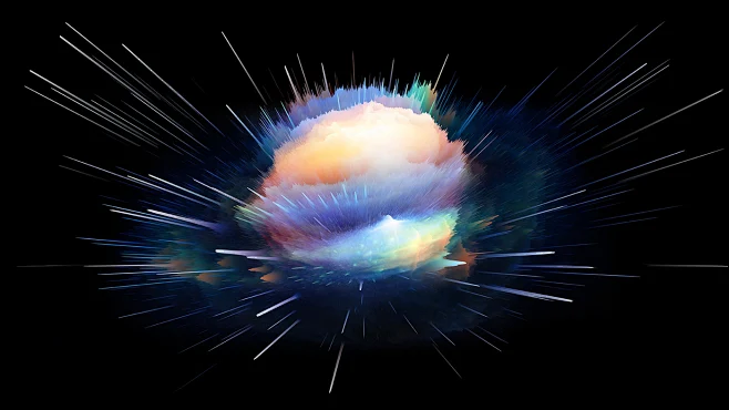 3D Abozaid bomb c4d colors explosion natural particles photoshop Render-花瓣网