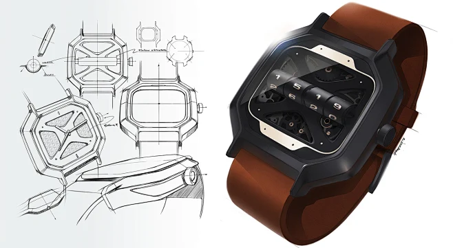 clock concept design Fashion hand sketch industrial design mechanical ...