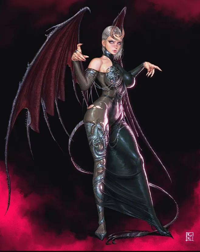 【每周大放送】暗黑性感的暴力美学 又欲又酷的魅魔 韩国画师 KyuYong Eom 作品欣赏-花瓣网